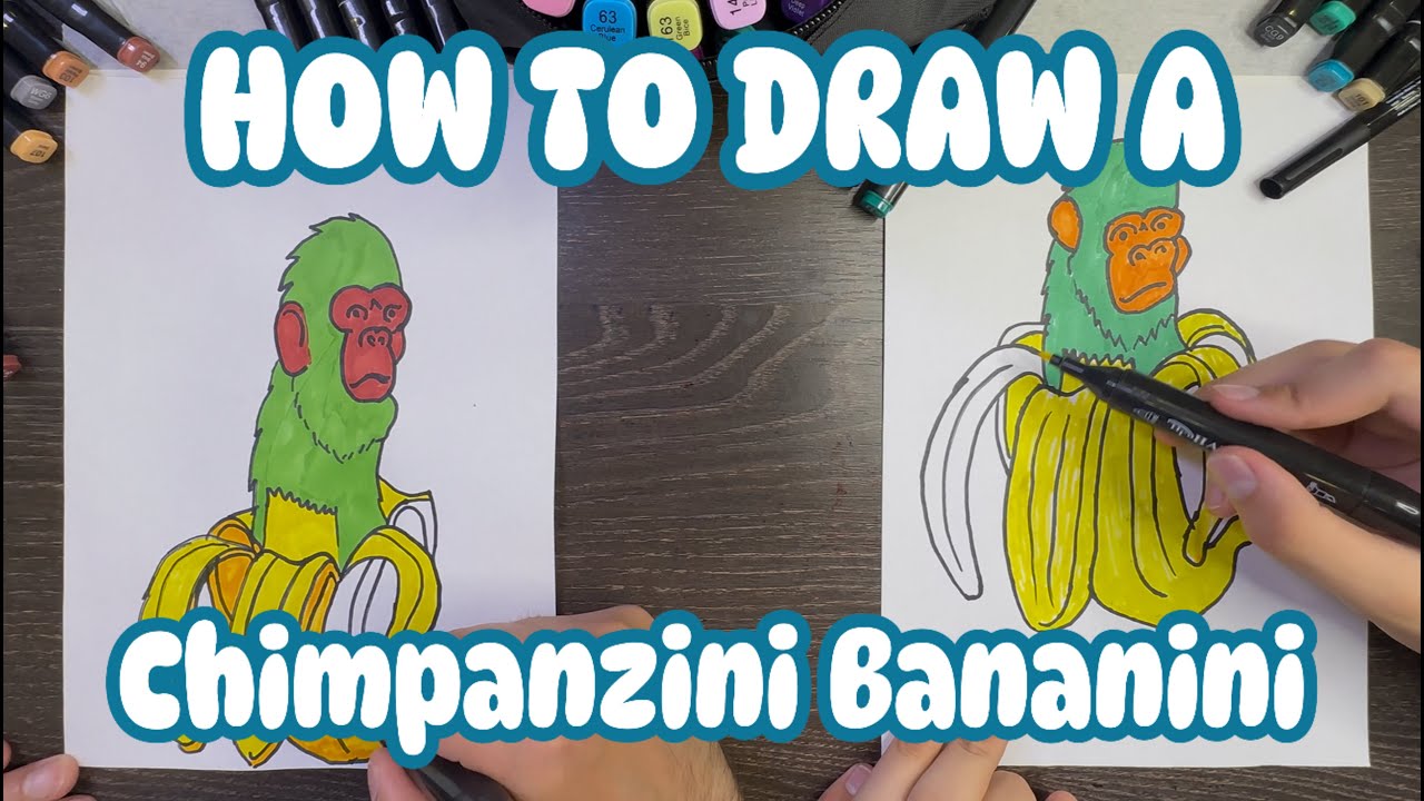 How to draw Chimpanzini Bananini | Drawing for beginners | Relaxing to ...