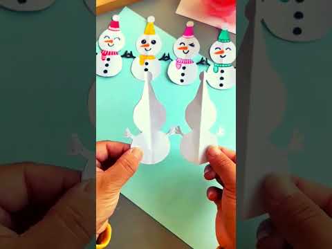 Kağıttan Kolay Kardan Adam Yapılışı | Kolay Origami
