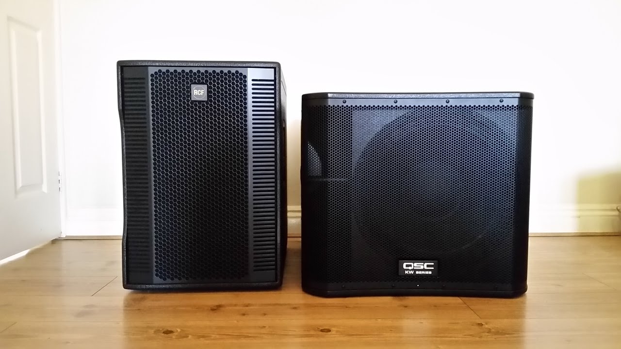QSC KW181 and EVOX 12 Bass test - YouTube