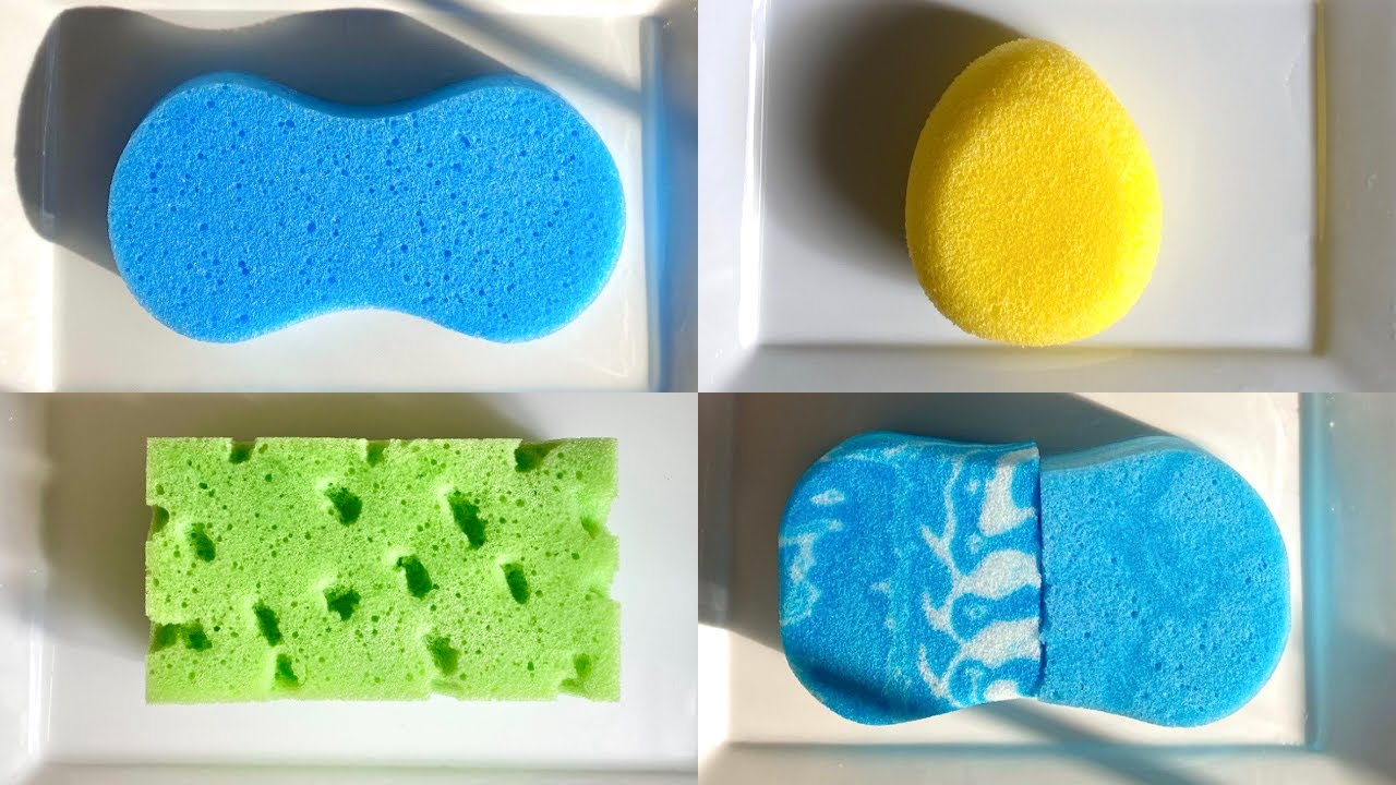 ASMR 💦🧽 wet bulk big sponge ripping compilation edit - crispy foam ...