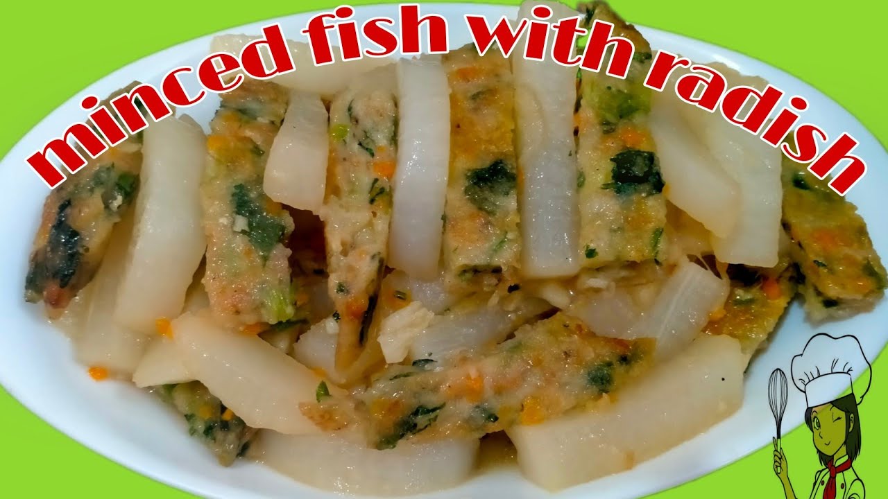 minced fish with radish recipe #pan fried minced fish with radish - YouTube