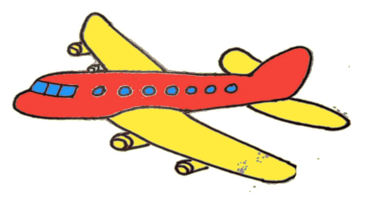 Airoplane Drawing || How To Draw Aeroplane step by step || beautiful ...