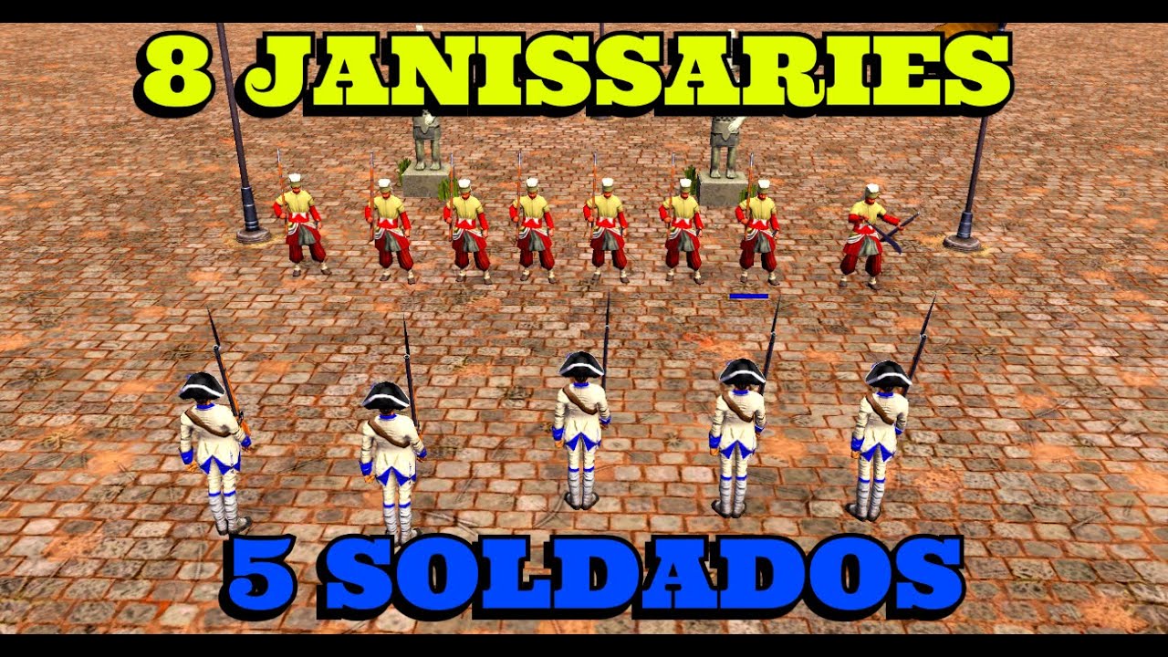 Age of Empires III Definitive Edition 8 Janissaries vs 5 Soldados - YouTube