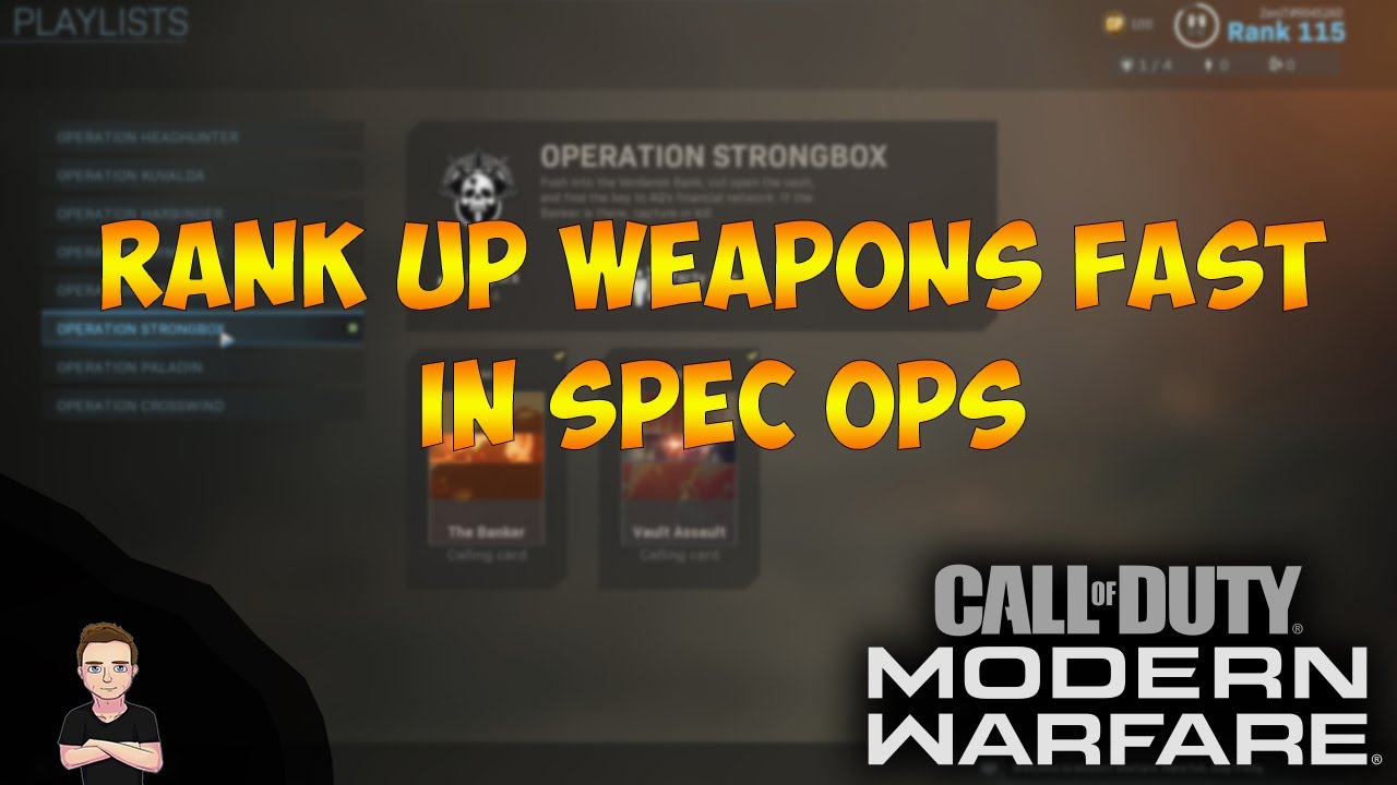 How to rank up your weapons fast in Spec Ops Operations - Get a lot of ...