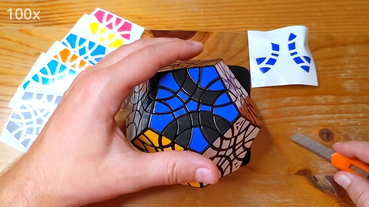312 stickers for the Curvy Dino Megaminx - YouTube