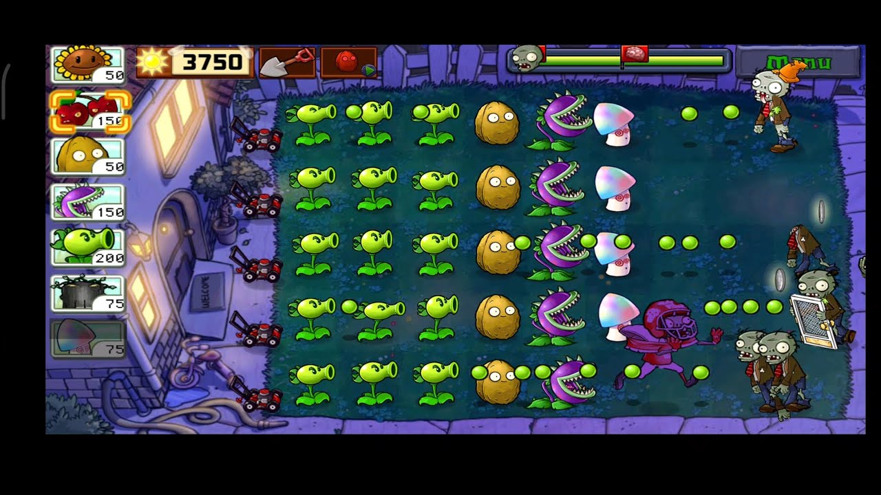 Plants vs Zombies | PvZ 2 | Survival Night | All Plants vs All Out ...
