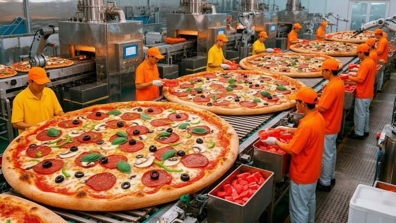 Inside a Frozen Pizza Factory: Step-by-Step Production Process ...