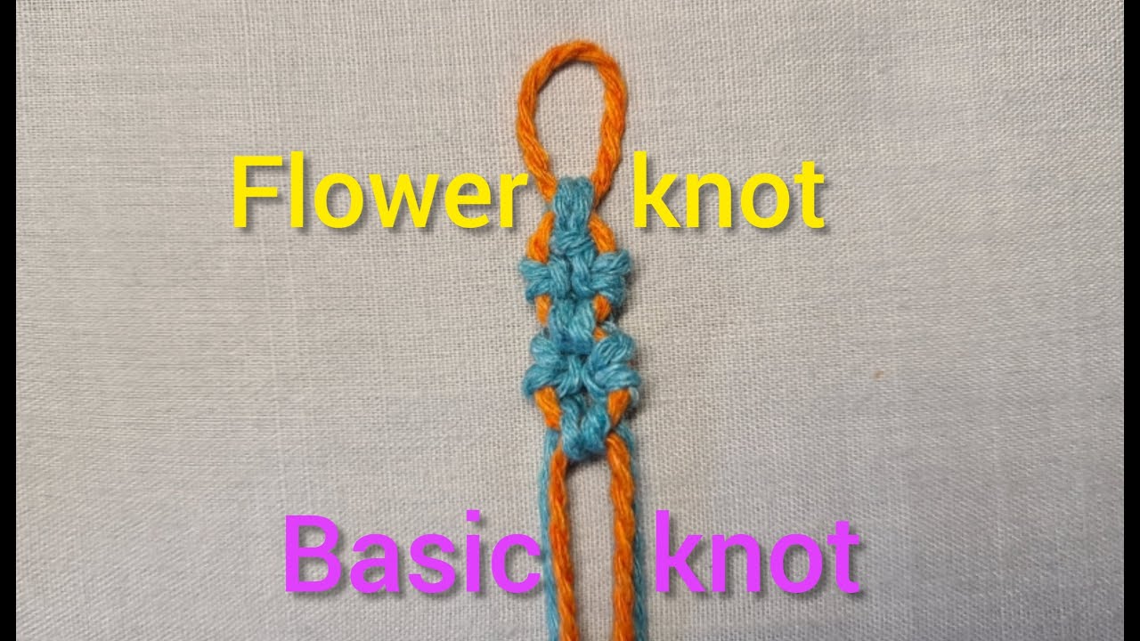 Basic knot | How to tie flower knot | Paracord knots for beginners ...