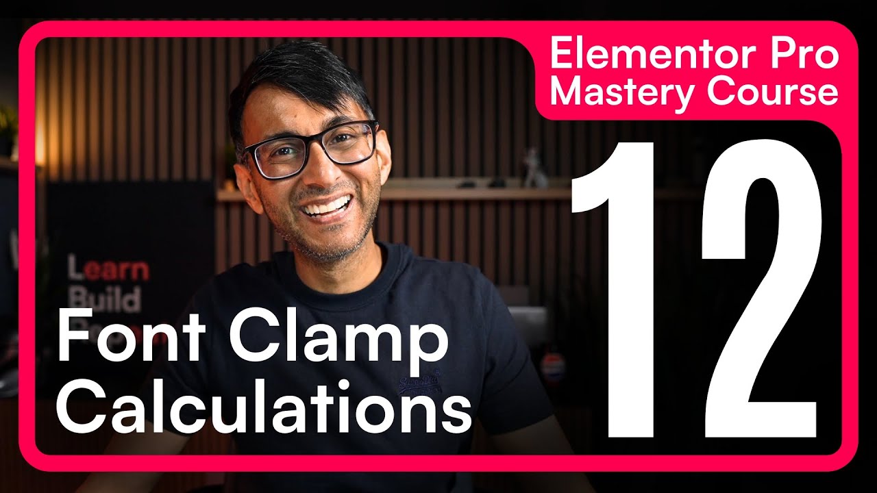 Elementor Course 012 - Fluid Typography with Font Clamp - YouTube
