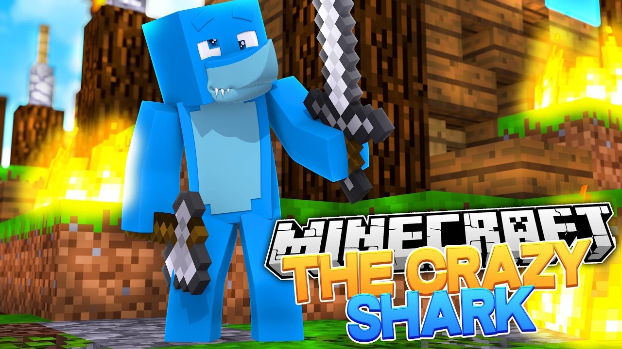 Minecraft - SHARKY GOES CRAZY AND LOSES HIS MIND - YouTube