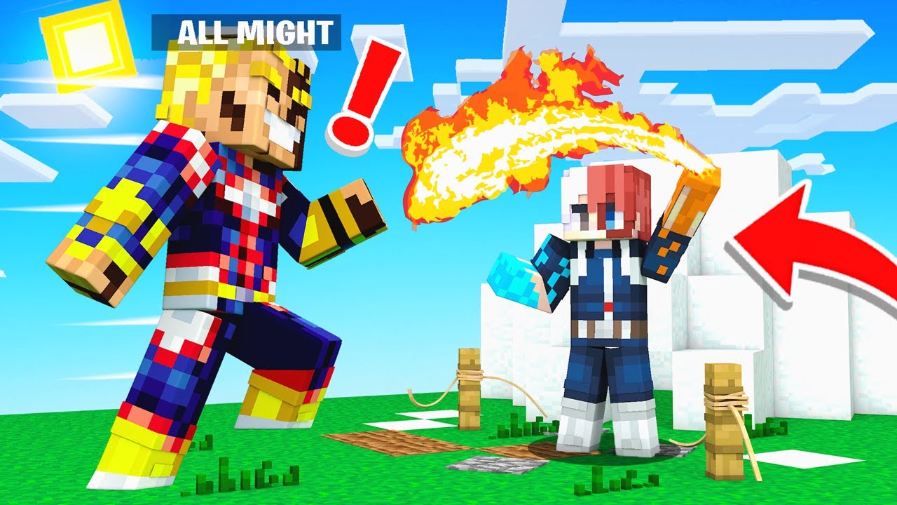 PLAYING Minecraft as ALL MIGHT (My Hero Academia) - YouTube