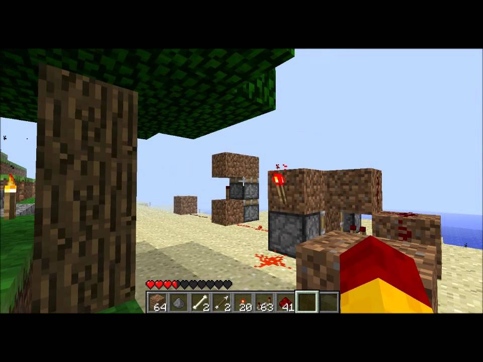 Minecraft - Improved Double Sticky Piston Setup - YouTube