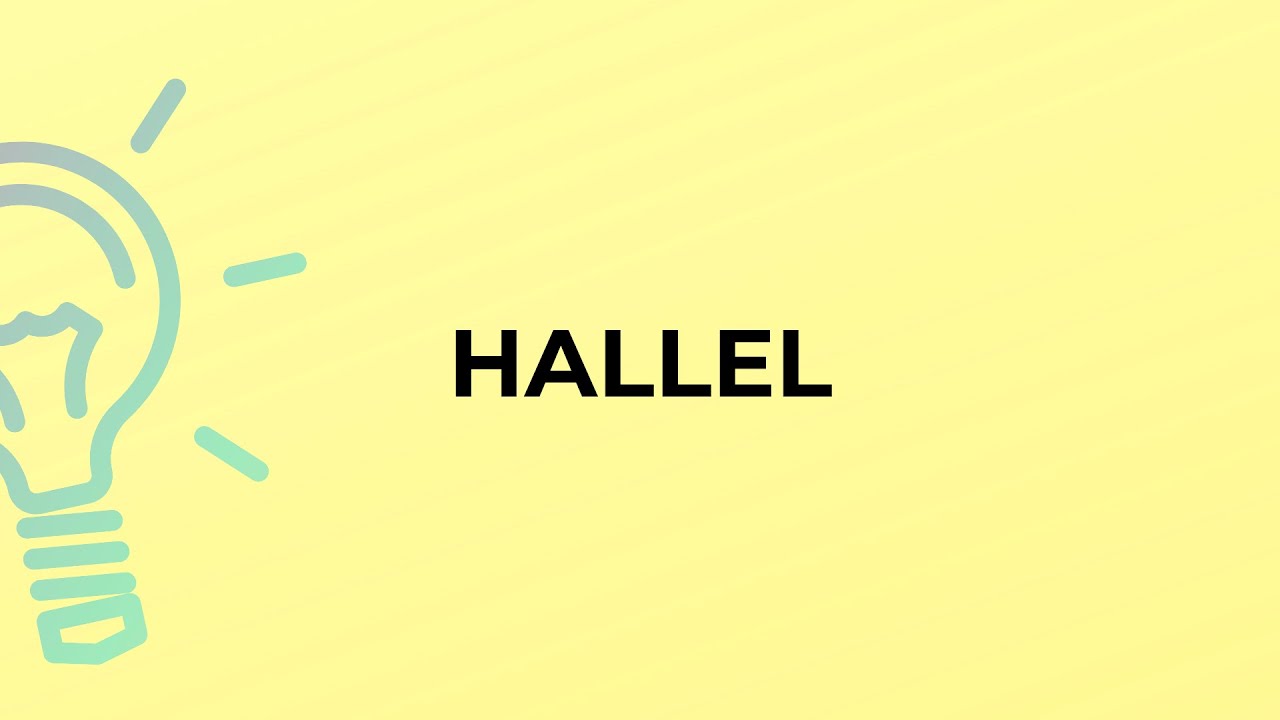 What is the meaning of the word HALLEL? - YouTube