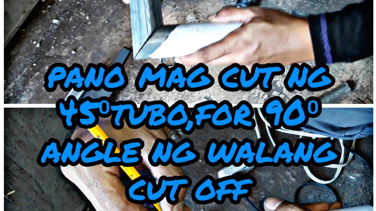 EASY WAY cutting 45⁰ angle pipe // HOW to CUT 45⁰ Round Pipe // Cutting ...