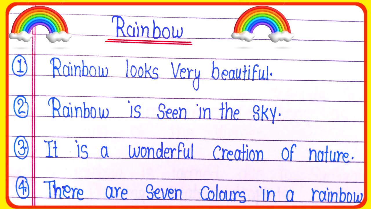 10 lines On Rainbow in English || Rainbow essay in English 10 lines ...