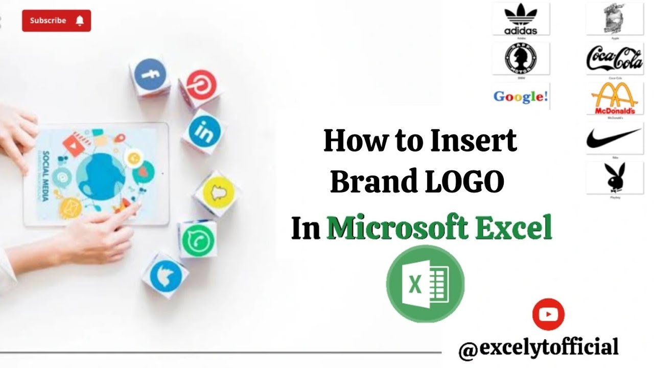 How to Insert Brand Logo in Excel | Explained in Urdu/Hindi #logo - YouTube