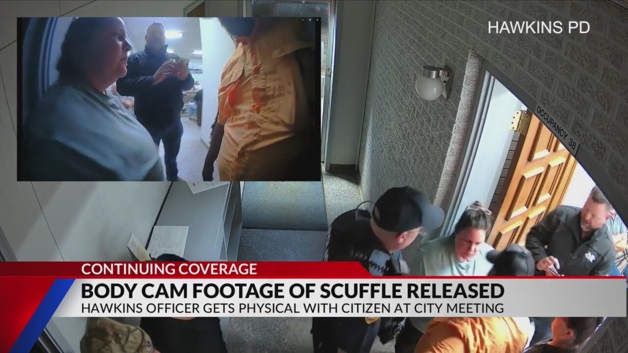 VIDEO: Hawkins officials release footage of dispute between resident, police officer - YouTube