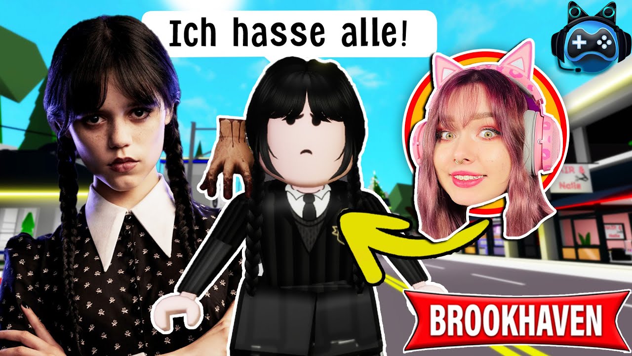 ICH WURDE ZU WEDNESDAY ADDAMS in BROOKHAVEN.. Roblox - YouTube