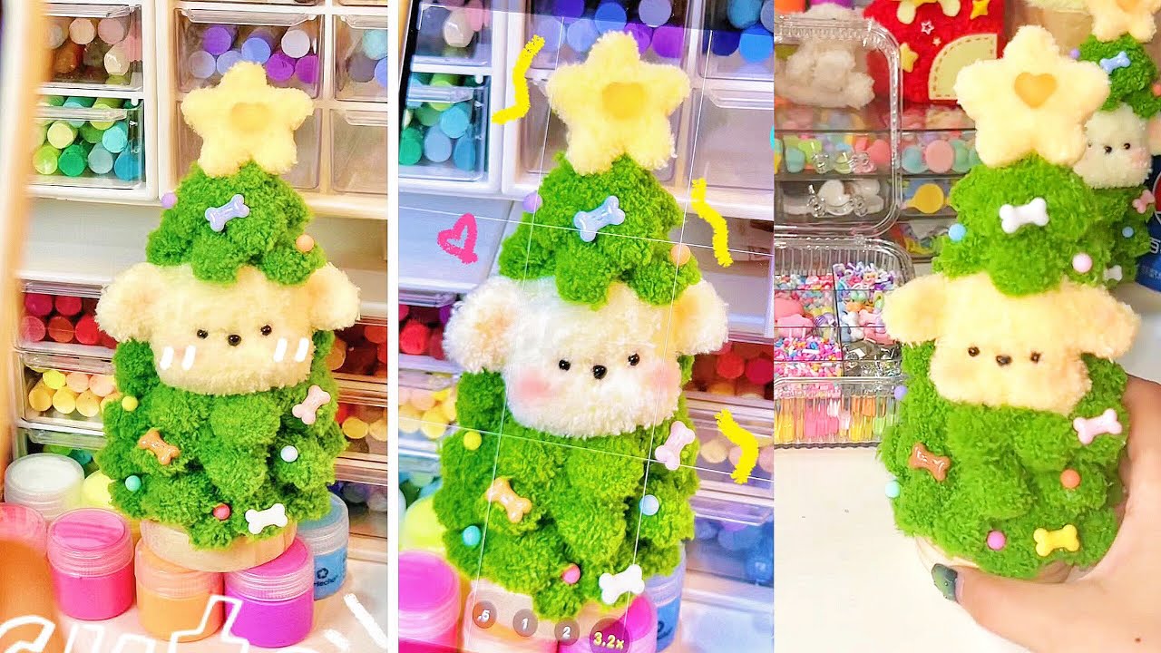 DIY Cute little dog Christmas tree - YouTube
