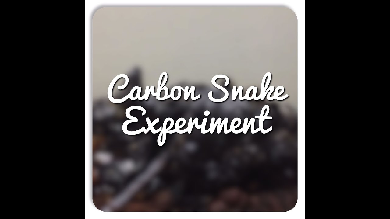 Carbon Snake Experiment - YouTube