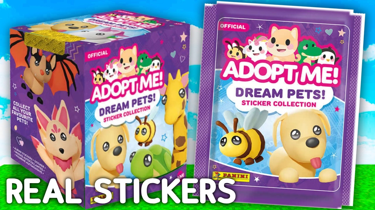OPENING Real Life Adopt Me Stickers! Roblox - YouTube