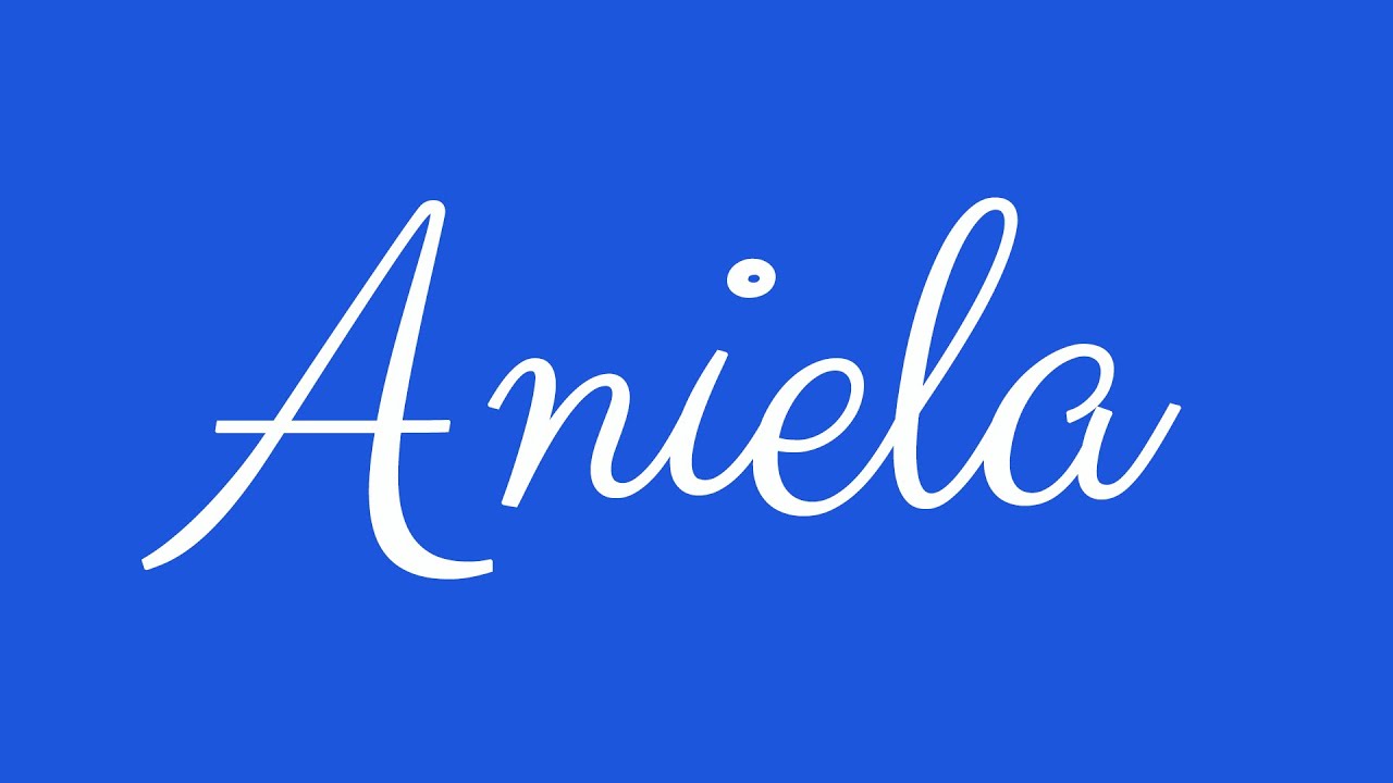 Learn how to Sign the Name Aniela Stylishly in Cursive Writing - YouTube