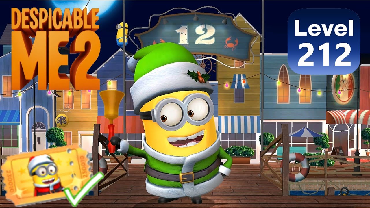 Minion Rush Santa minion run Pier 12 level 212 Xbox PC android gameplay ...