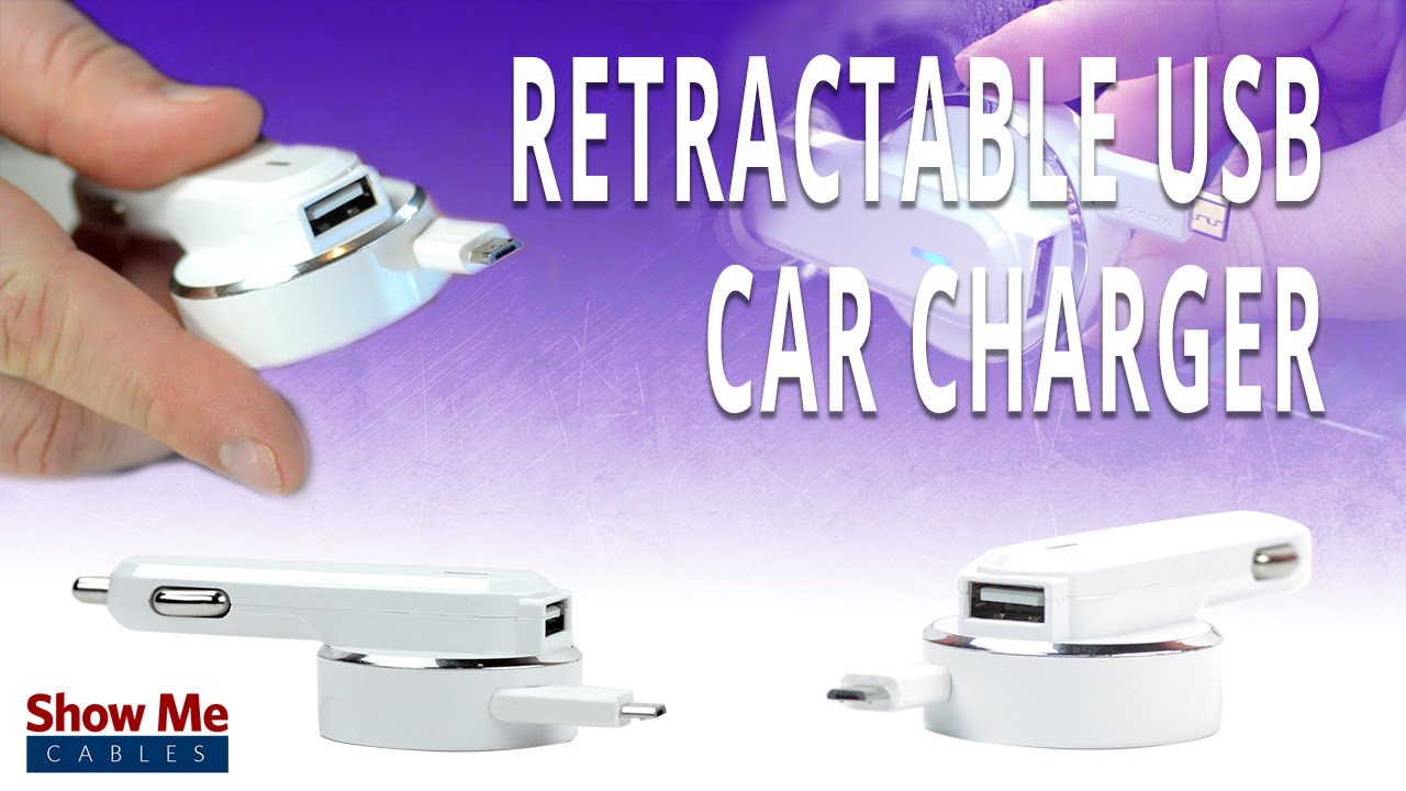 Retractable USB Car Charger - Includes Additional USB Port To Charge 2 ...