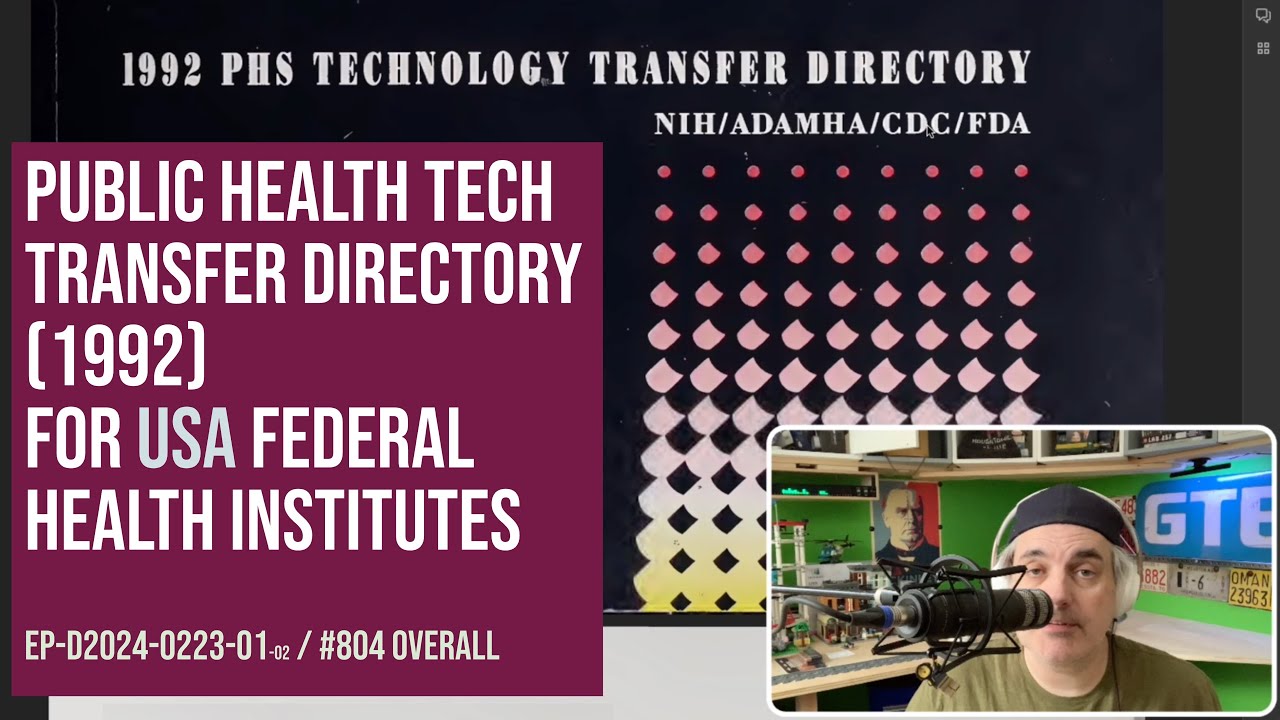 Public Health Tech Transfer Directory, 1992, for US federal health ...
