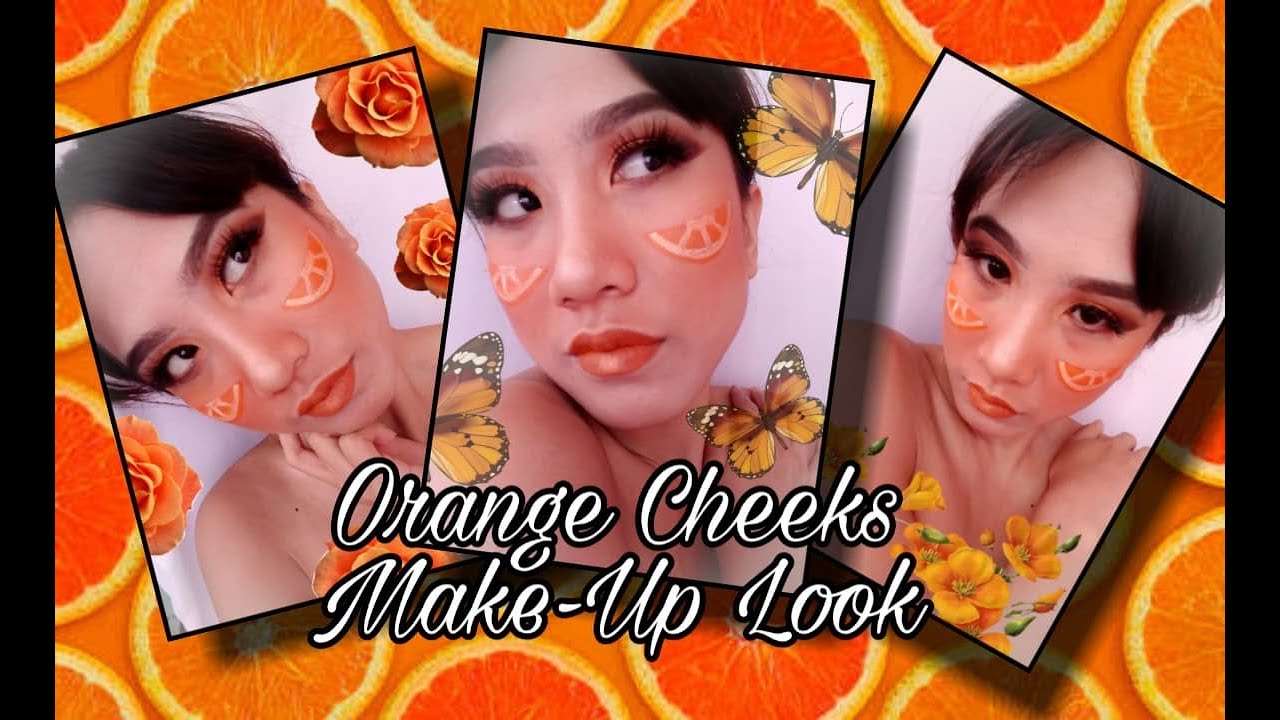MAKE-UP TUTORIAL: Orange Cheek Plus Orange Eyeshadow Creative Make-up ...