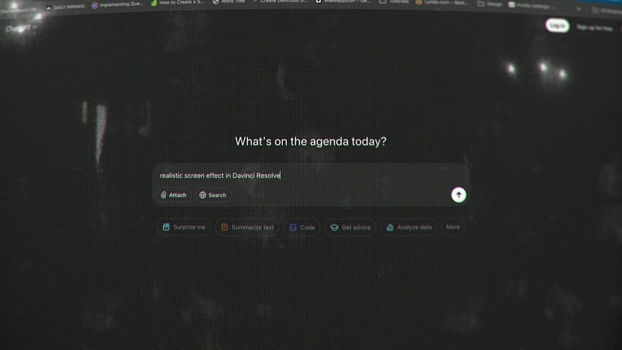 Realistic Digital Screen Effect in Davinci Resolve - YouTube