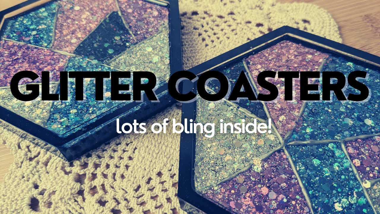 Holographic Glitter Coasters | Geometric Style | Let's Resin - YouTube