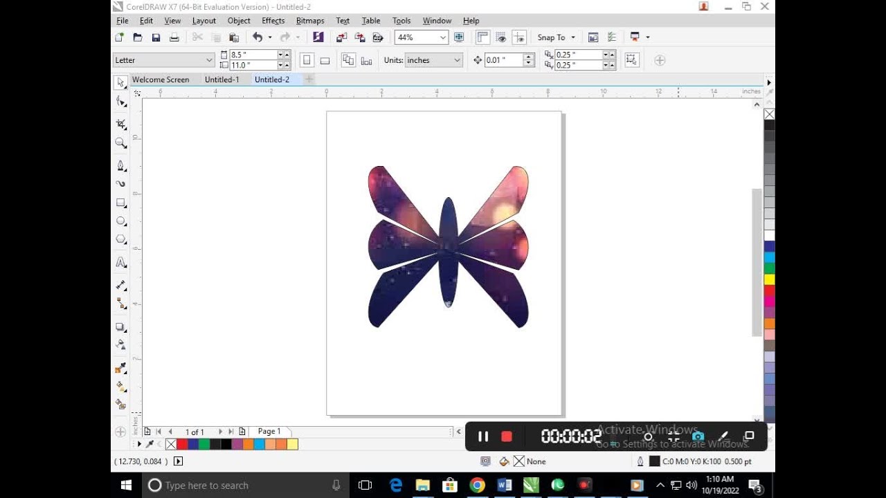 Corel Draw Design. How to make butterfly in Corel Draw. Corel Draw ...