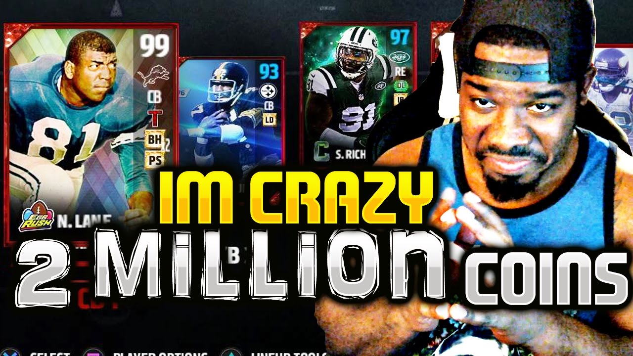 2,000,000 MILLION ON 1 CARD IM CRAZY 99 NIGHT TRAIN LANE Madden 17 ...