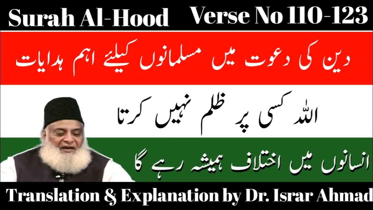 Surah Al-Hood | verse no 110-123 | Dr. Israr Ahmad | Let's Learn Islam ...
