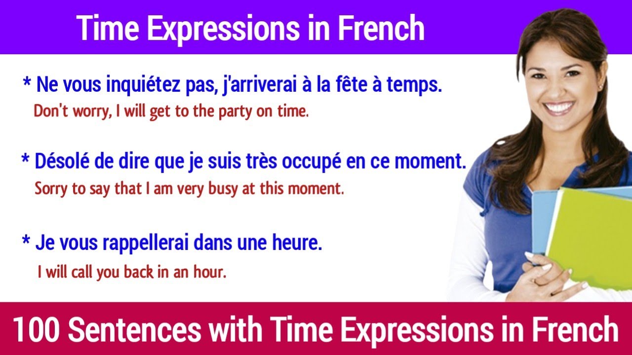 100 Time Expressions in French | Sentences in French | Learn French ...