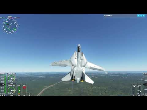 Flying the f14 tomcat In Microsoft flight simulator - YouTube