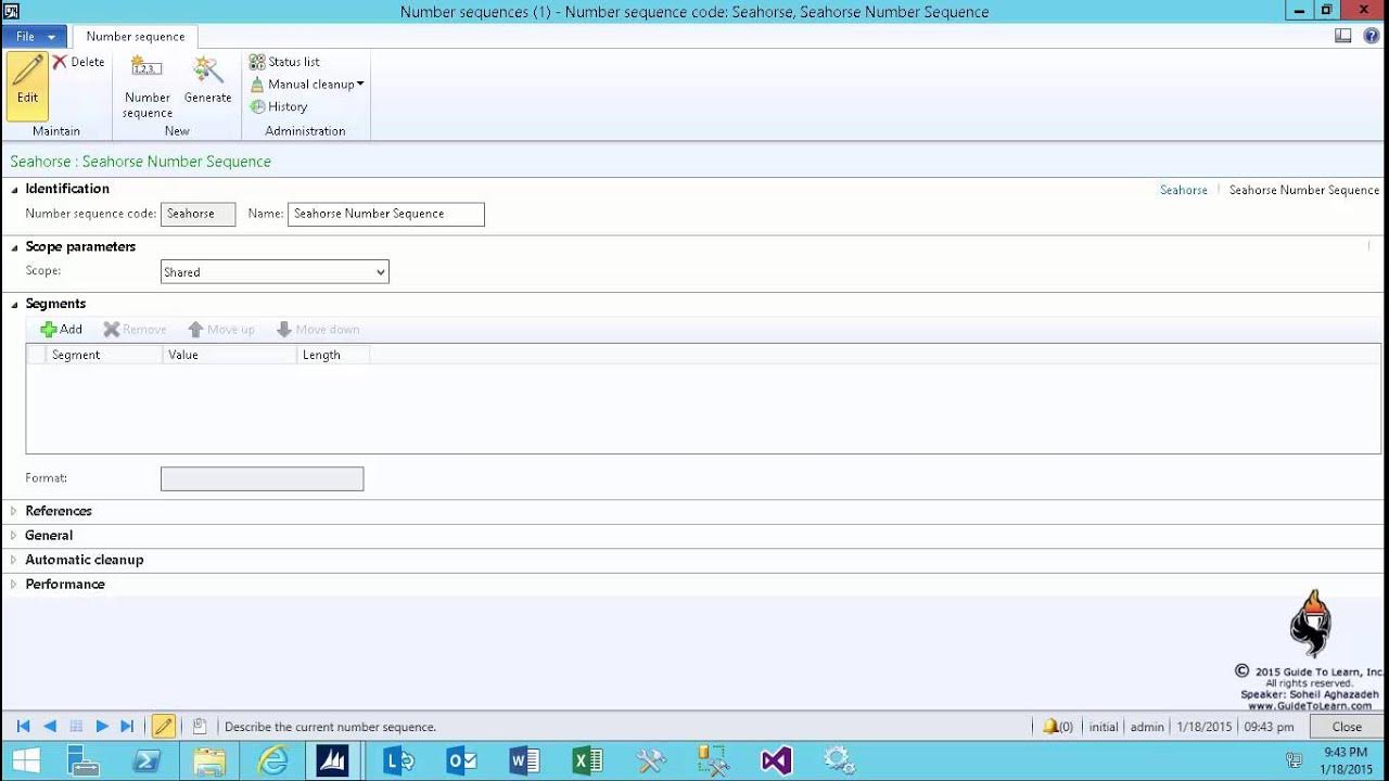 Set up number sequences in Microsoft Dynamics AX 2012 R3 - YouTube