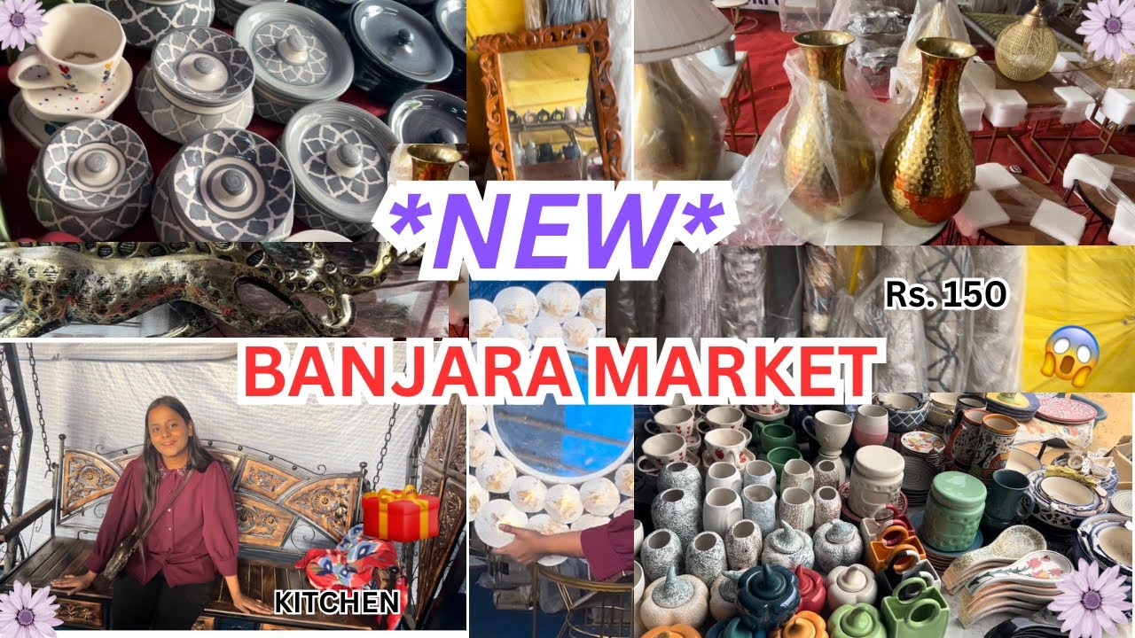 BANJARA MARKET *NEW* | kitchen & Home Decor ₹100 /- only | Cheapest ...