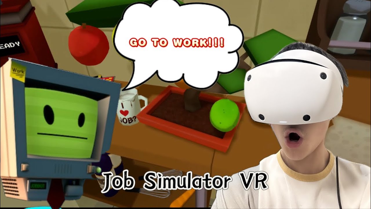 First time playing VR(job simulator) #ps5 #psvr2 #jobsimulator - YouTube