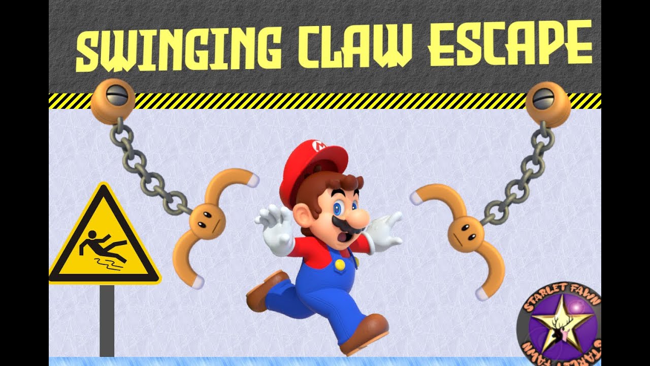 Swinging claw escape // Super Mario maker 2 story [Father and daughter ...