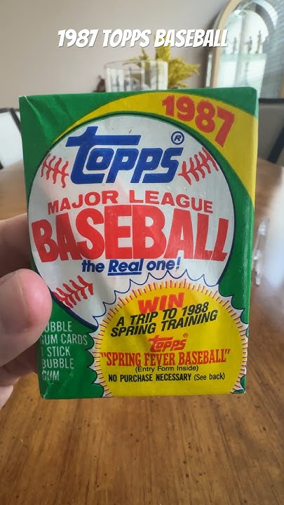 1987 Topps Baseball Cards Wax Pack Opening Rip #baseballcards #junkwax 
