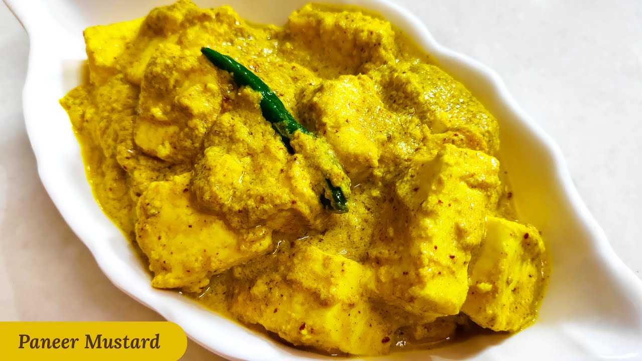 PANEER MUSTARD RECIPE NO ONION NO GARLIC | PANEER SHORSHE BHAPA ...