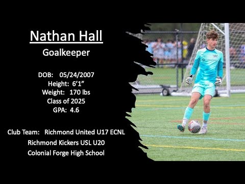 Nathan Hall U17 Highlights - YouTube