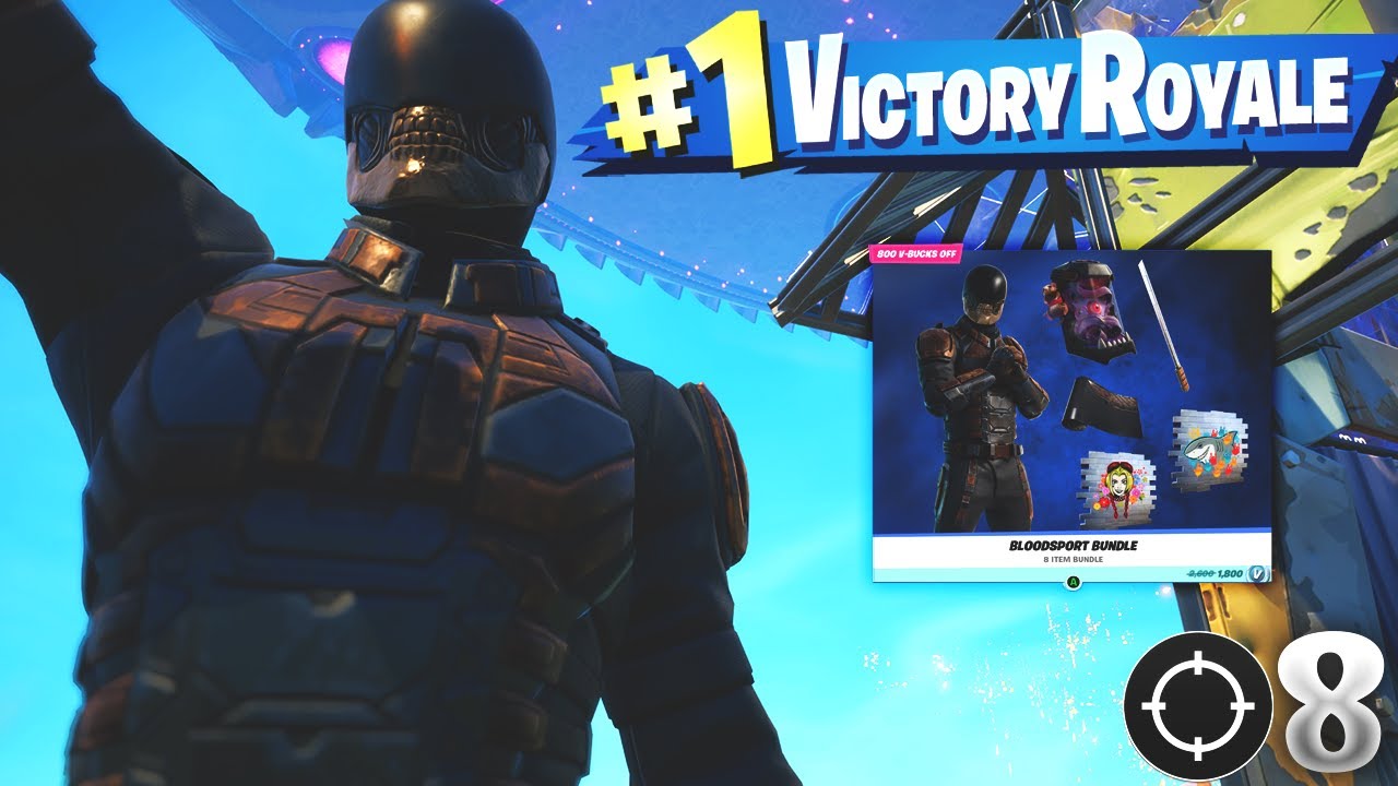 8 Kill Solo Win With The NEW Bloodsport SKIN Gameplay In Fortnite ...
