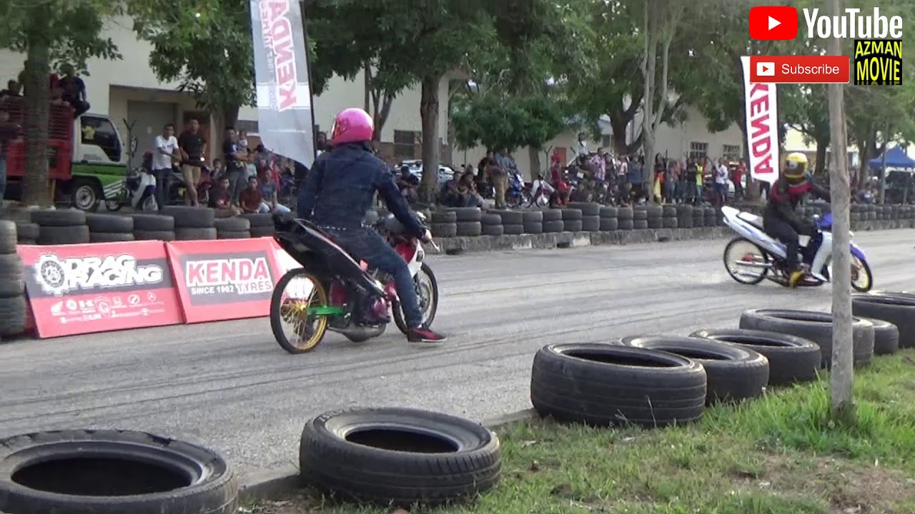 PART 3 2 Stroke Drag Bike April Drag Racing Kubang Menerong - YouTube