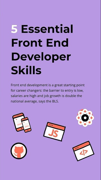 5 Essential Front End Developer Skills 🛠️💻 #frontenddev #careerchange ...