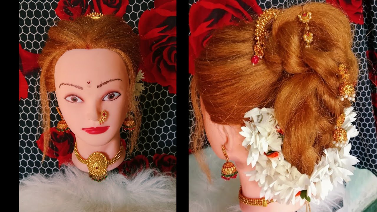 mharastriyan khopa hairstyle ️ || mharastriyan khopa hairstyle kara ...