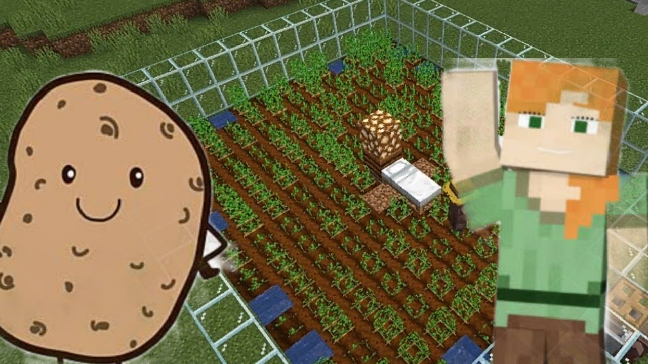 AUTOMATIC POTATO FARM| MINECRAFT| - YouTube