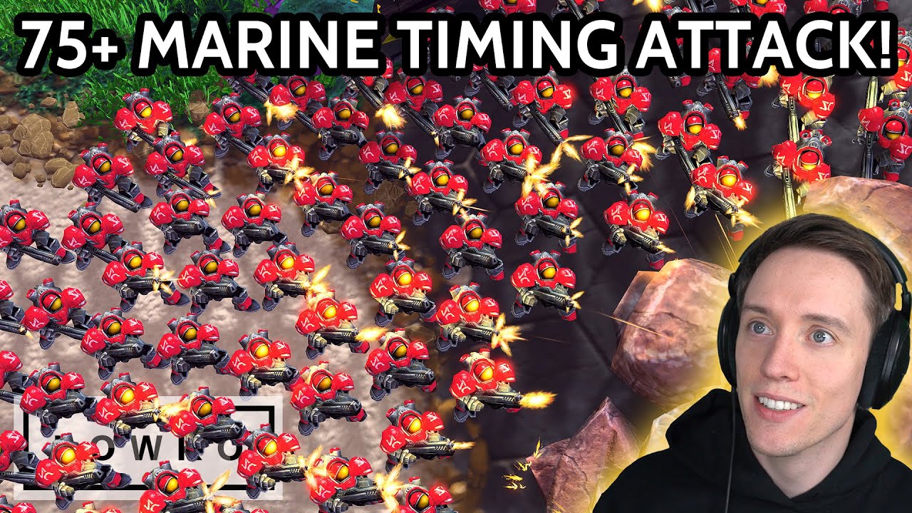 Oliveira's 75+ MARINE SWARM vs Solar! (StarCraft 2) - YouTube